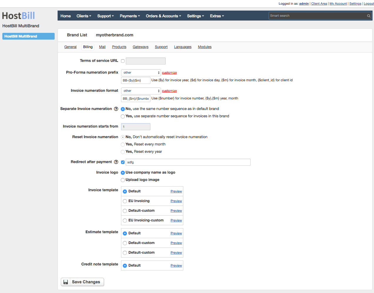 One HostBill license for managing multiple brands? It's possible with ...