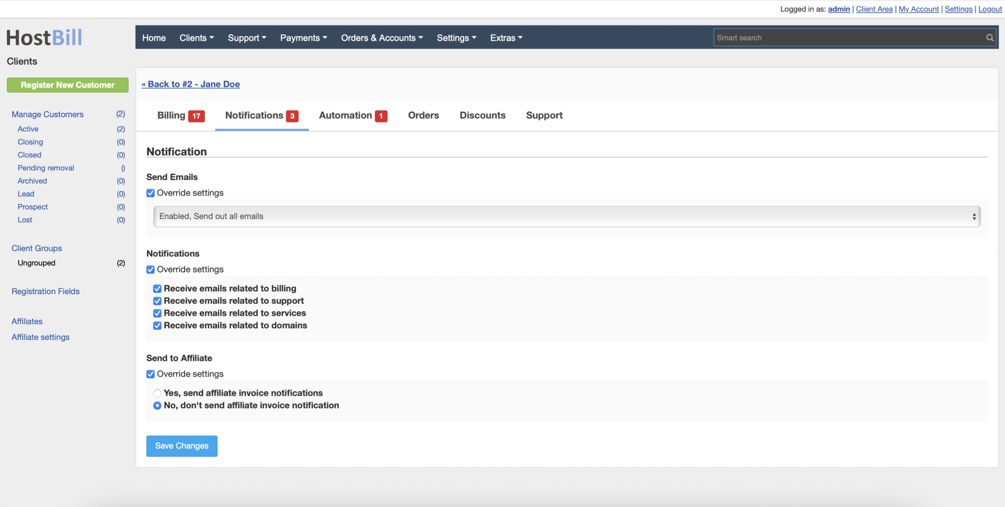 HostBill update: Addon management enhancements, improvements in notifications & more. - HostBill ...